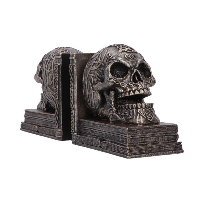 Nemesis Now Celtic Tale Skull Bookends – Antique Bronze Resin Celtic ...