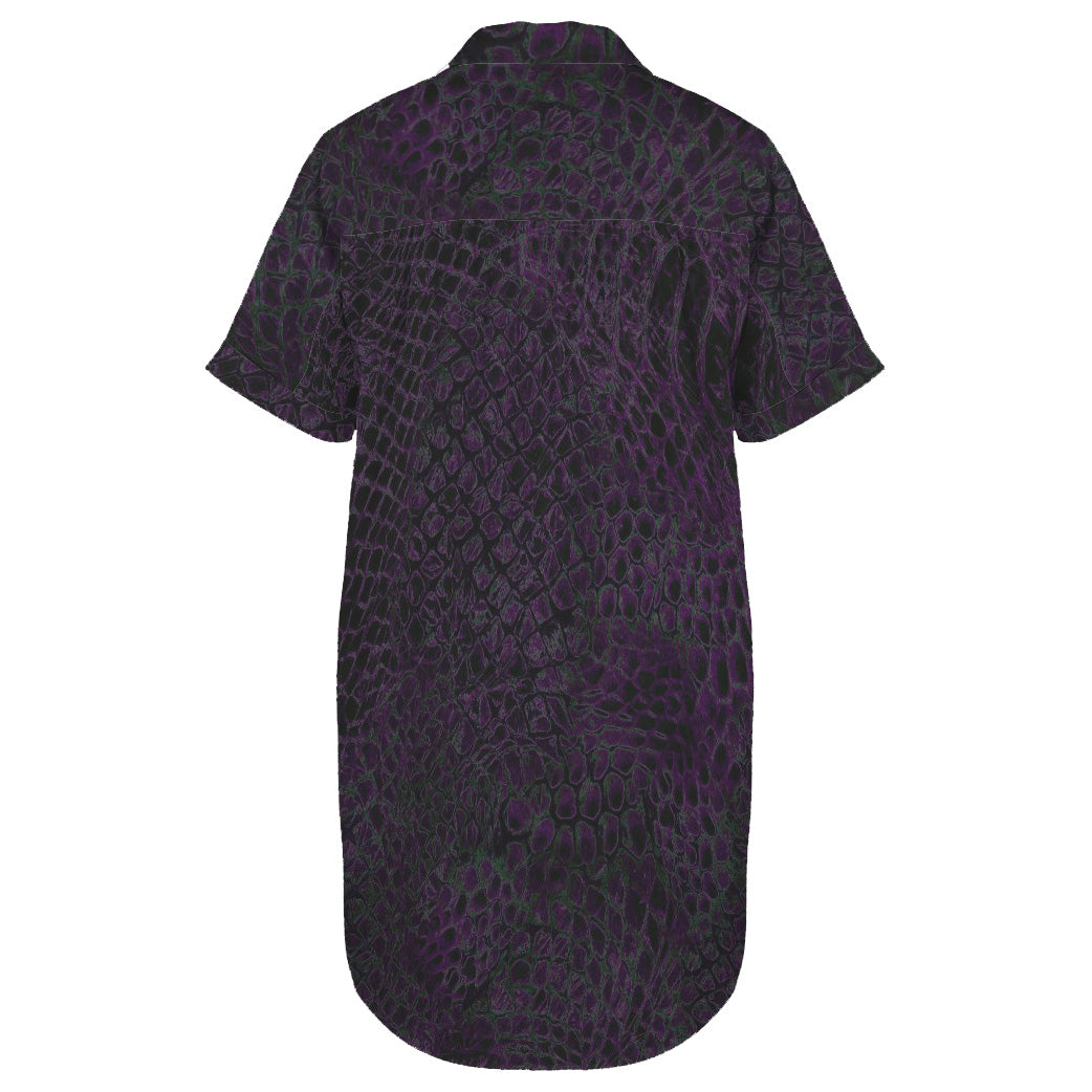 ANTIBrand Hydra Skin Shirt Dress – Gothic Button Front Dress, Made to Order