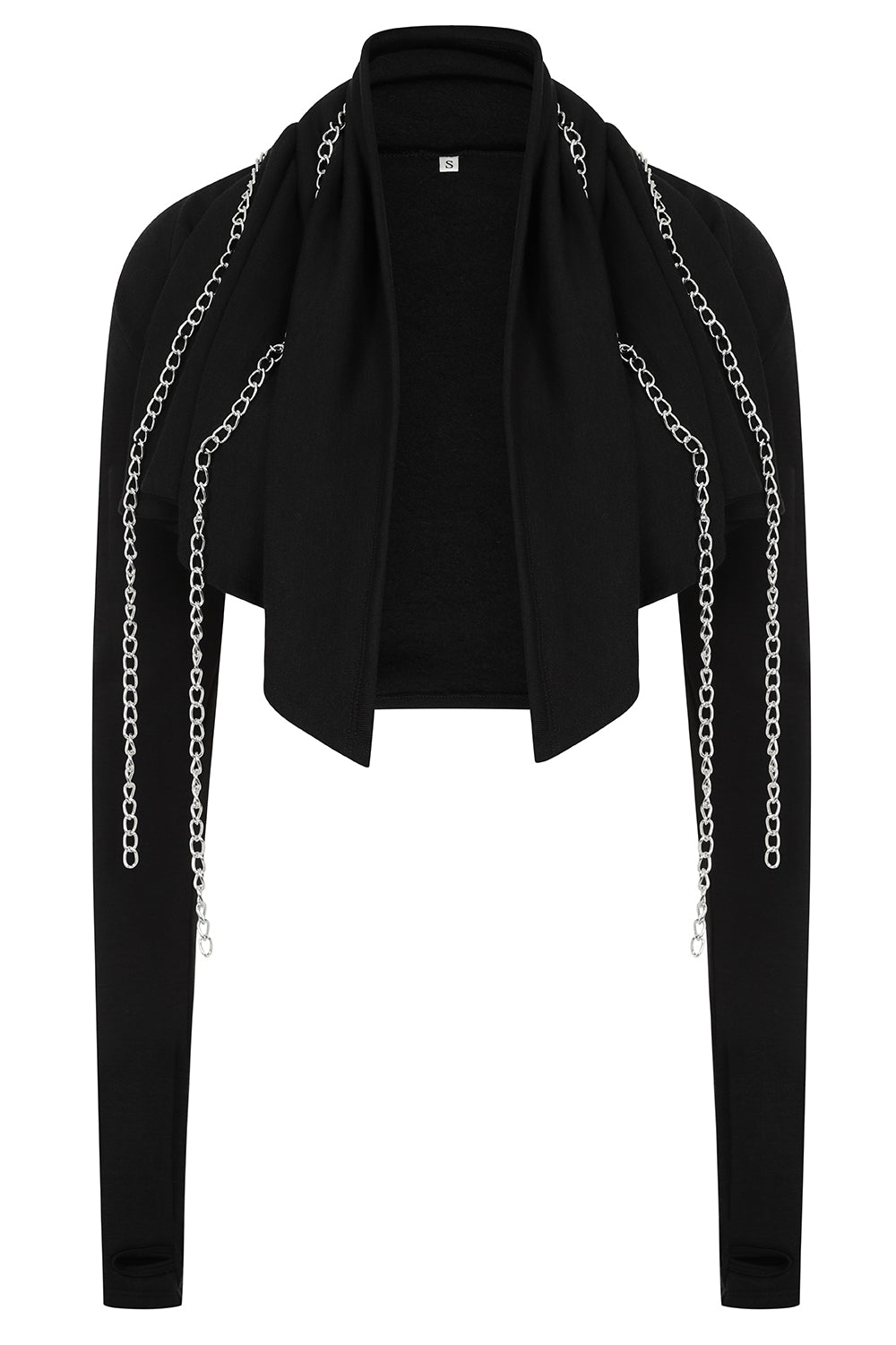 Necessary Evil Andarta Longsleeve Waterfall Bolero with Chains – Kate's ...