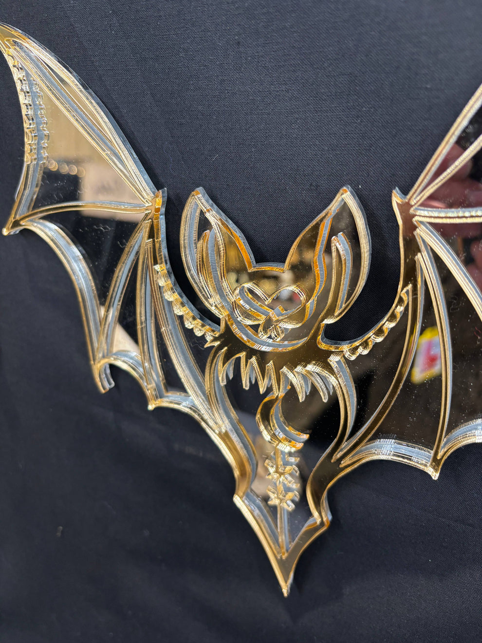 Suzanne Oddy Bat Wall Mirror | Gothic Acrylic Wall Décor | Alternative ...
