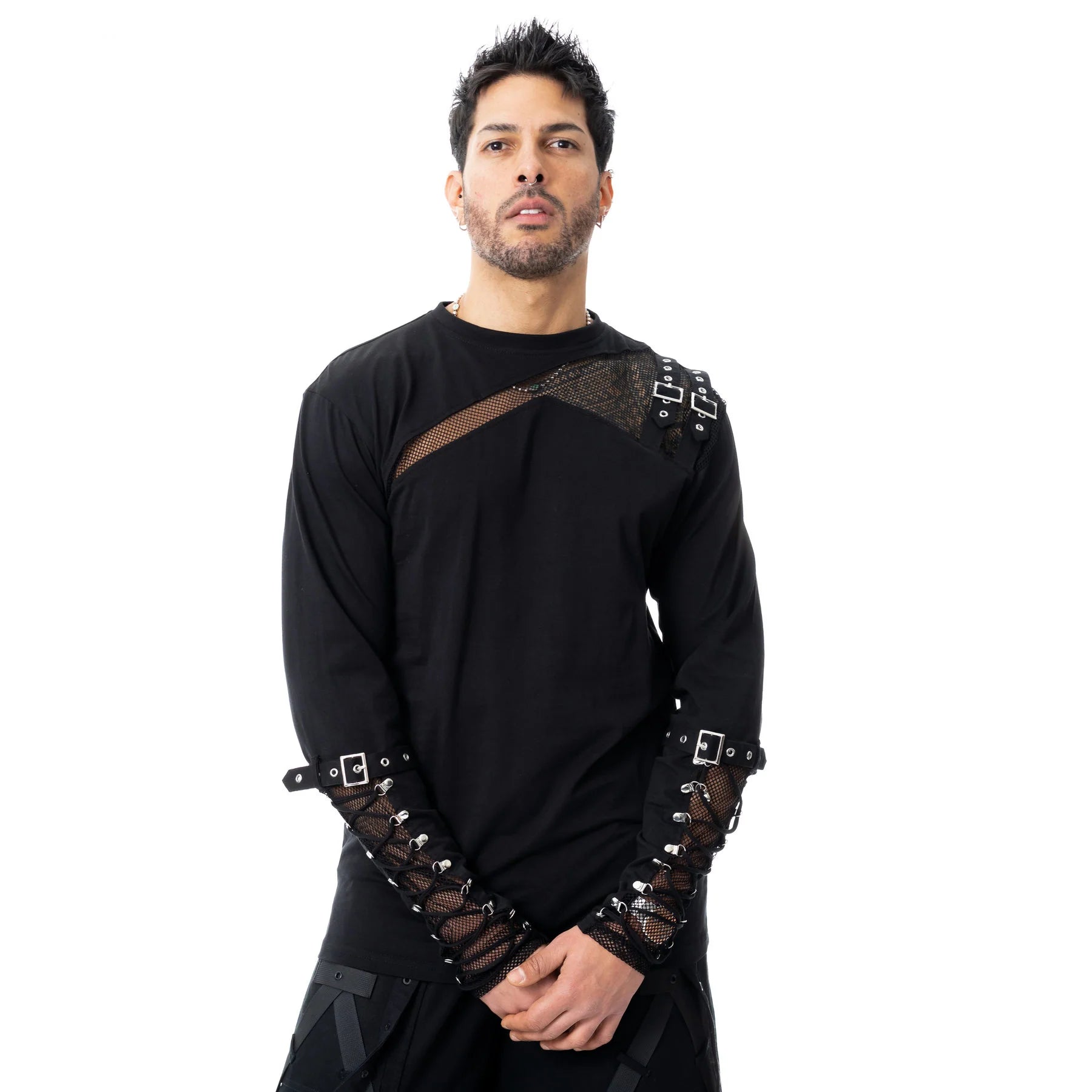 Chemical Black Silas Top | Men’s Gothic Long Sleeve