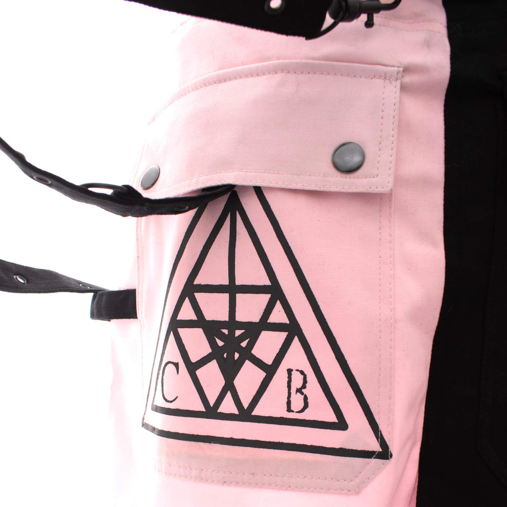 Chemical Black Veiland Void Strap Skirt – Ladies Black Pink Gothic Mini ...