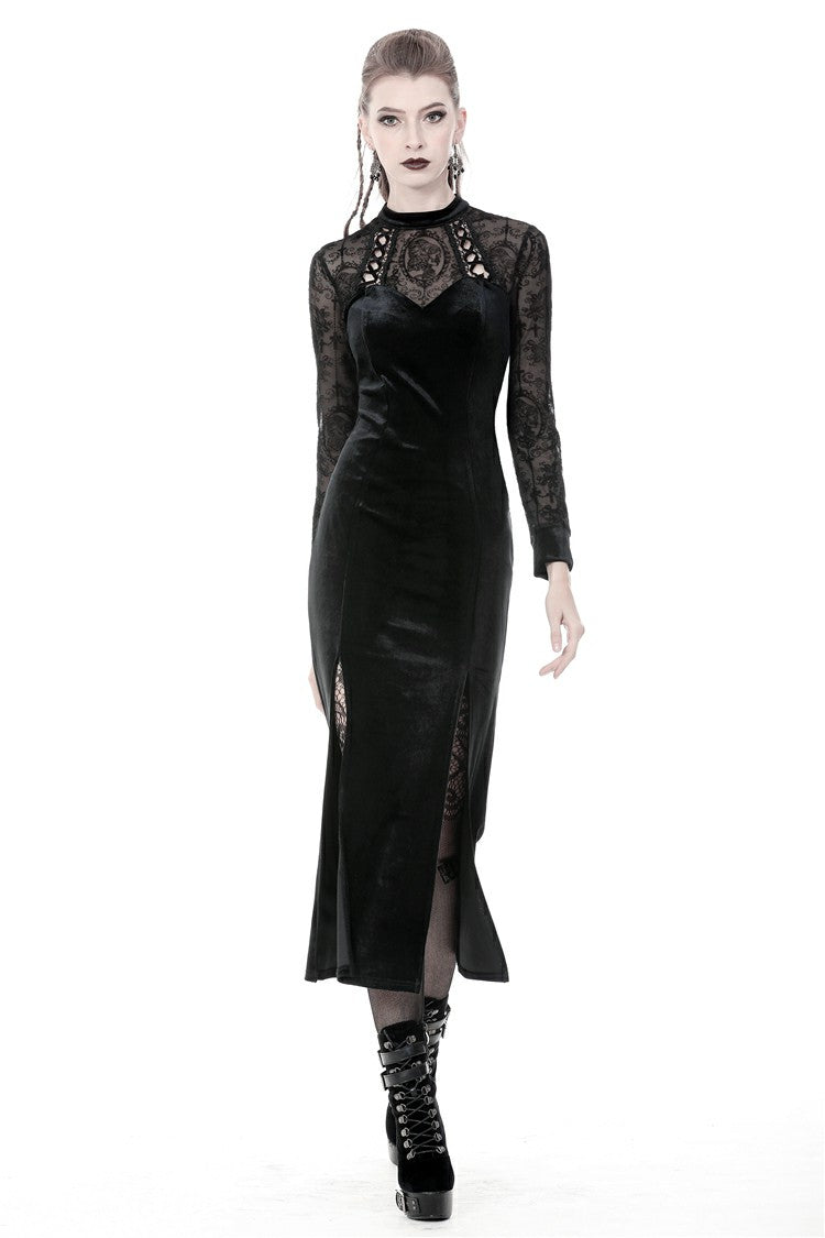 Dark In Love Lilja Velvet Gothic Dress | Kate's Clothing